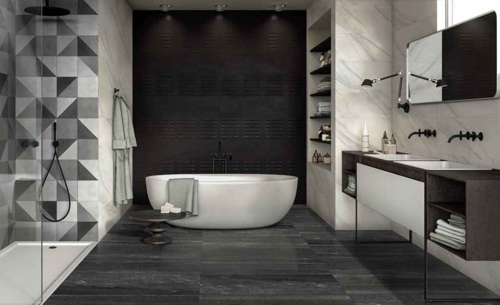 Strata Charcoal Matt 450×900 Rectified IN/OUT Finish - Bay Ceramic Tiles