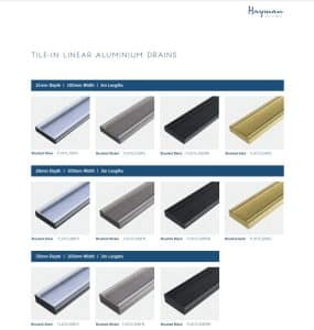 Hayman Aluminium Drain Kit – Grate or Tile-In - Bay Ceramic Tiles